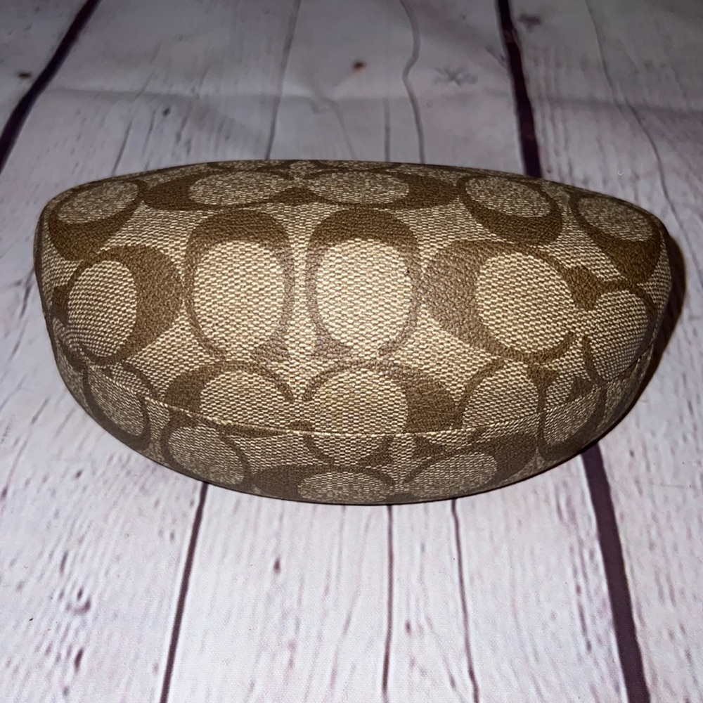 Coach Signature Logo Sunglasses Case Hard Clam Shell - Gem